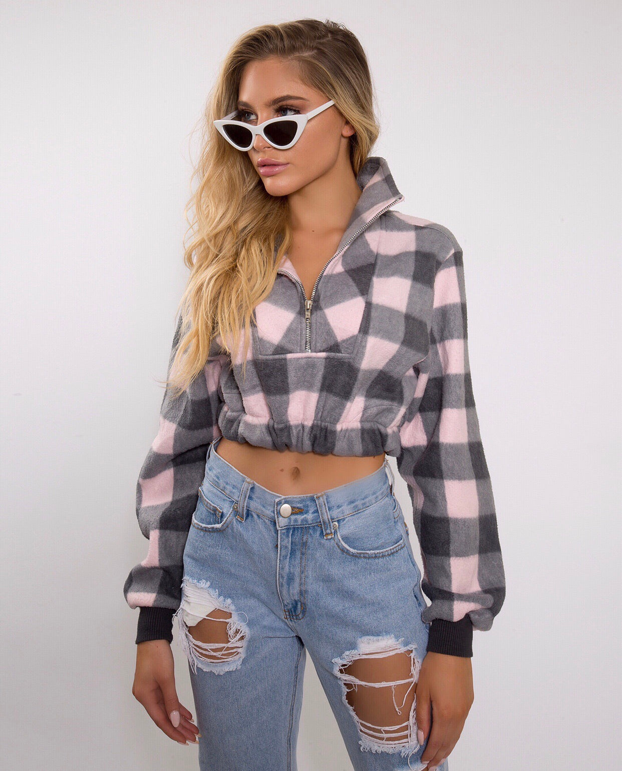Pretty In Pink Cropped Flannel – Late Night Gypsy